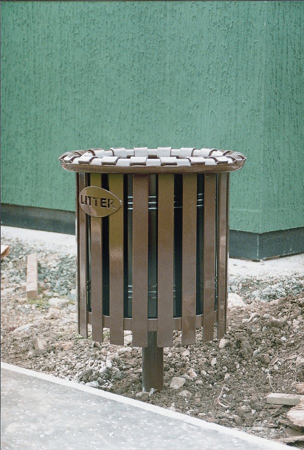 Balmoral Litter Bin Open top · David Ogilvie Engineering · Street, Park ...